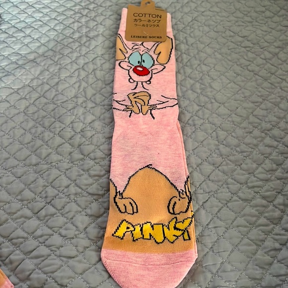 Underwear & Socks | Novelty Unisex Socks Pinky The Brain Cartoon Theme ...